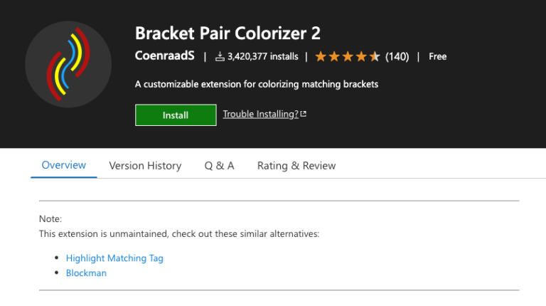 VSCodeの拡張機能 “Bracket Pair Colorizer 2” をもう使ってはいけない！ - dotTrail